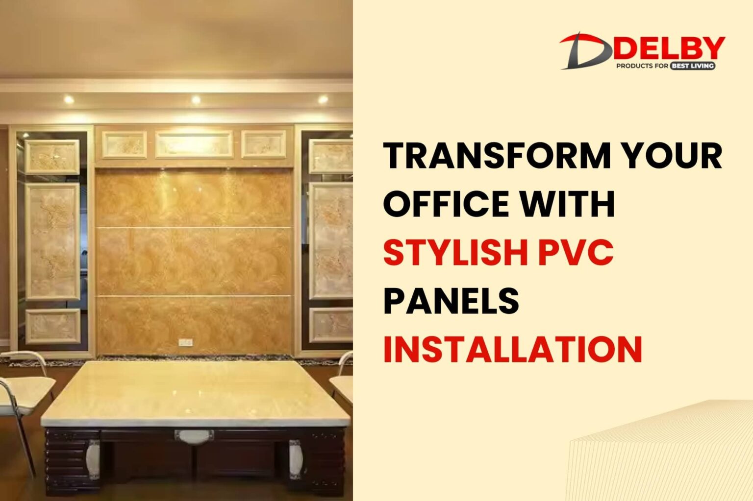 Stylish Office Makeover: Install PVC Panels
