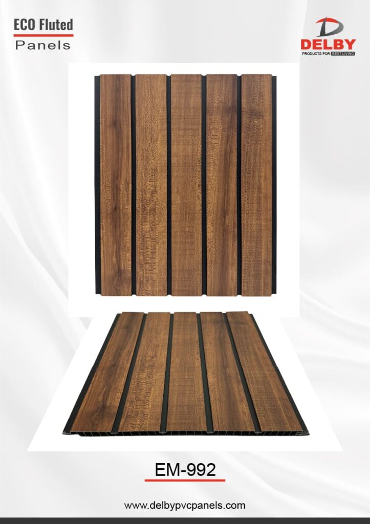 Fluted Panels - 5 Flutes PVC Fluted Panels EM-992 | Delby PVC Panels