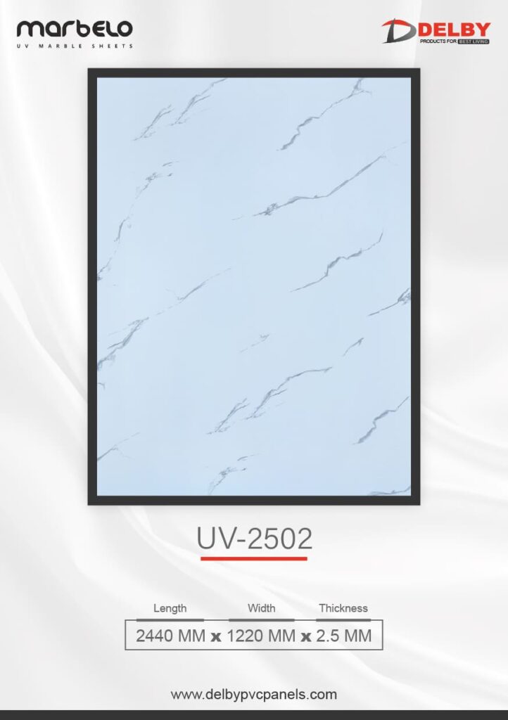 Marbelo - 2.5mm High Gloss UV Marble Sheets UV-2502